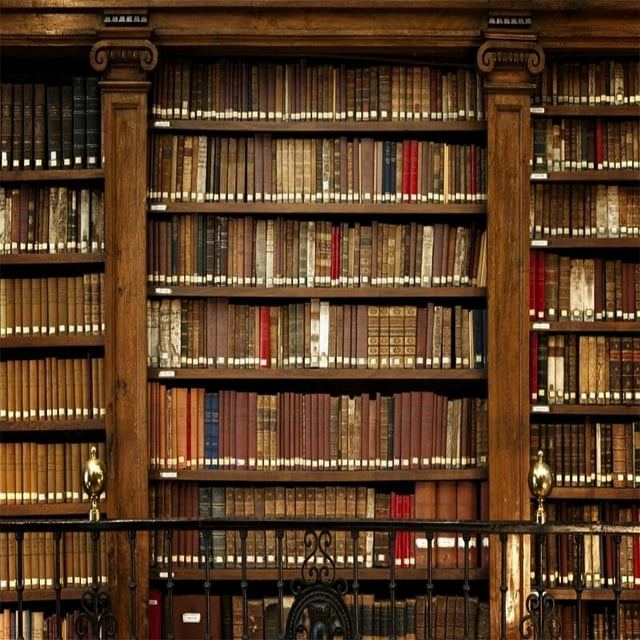 Laeacco Bookshelves Library Books Wooden Floor Photo Backgrounds ...