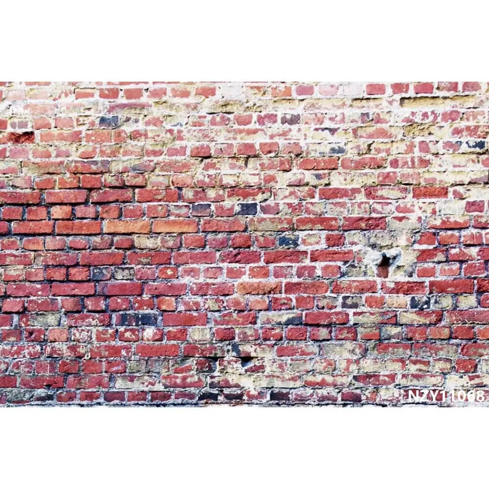 Laeacco Brick Wall Photo Backgrounds Retro Grunge Vintage Baby Portrait ...