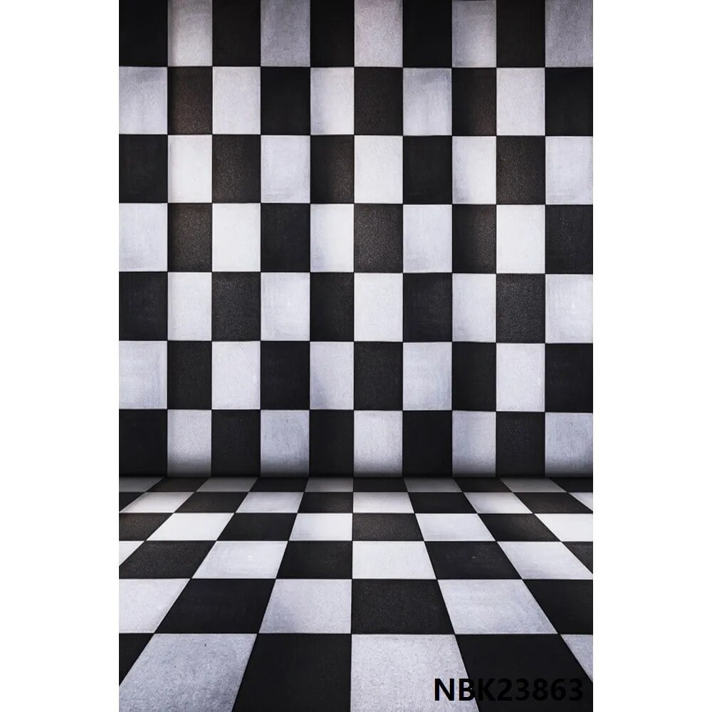 Laeacco Brick Wall Stones Grid Floor Grunge Vintage Portrait Photo ...