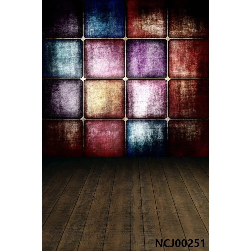 Laeacco Brick Wall Stones Grid Floor Grunge Vintage Portrait Photo ...