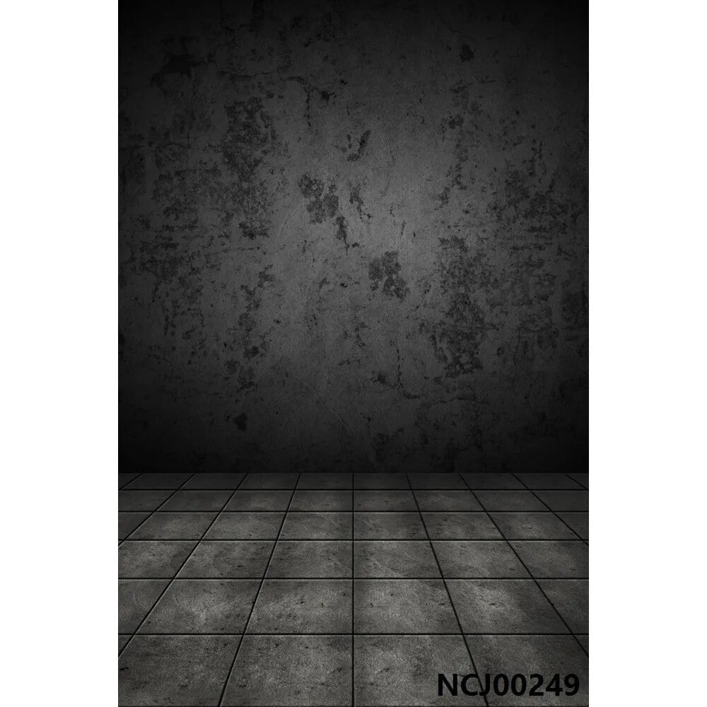 Laeacco Brick Wall Stones Grid Floor Grunge Vintage Portrait Photo ...