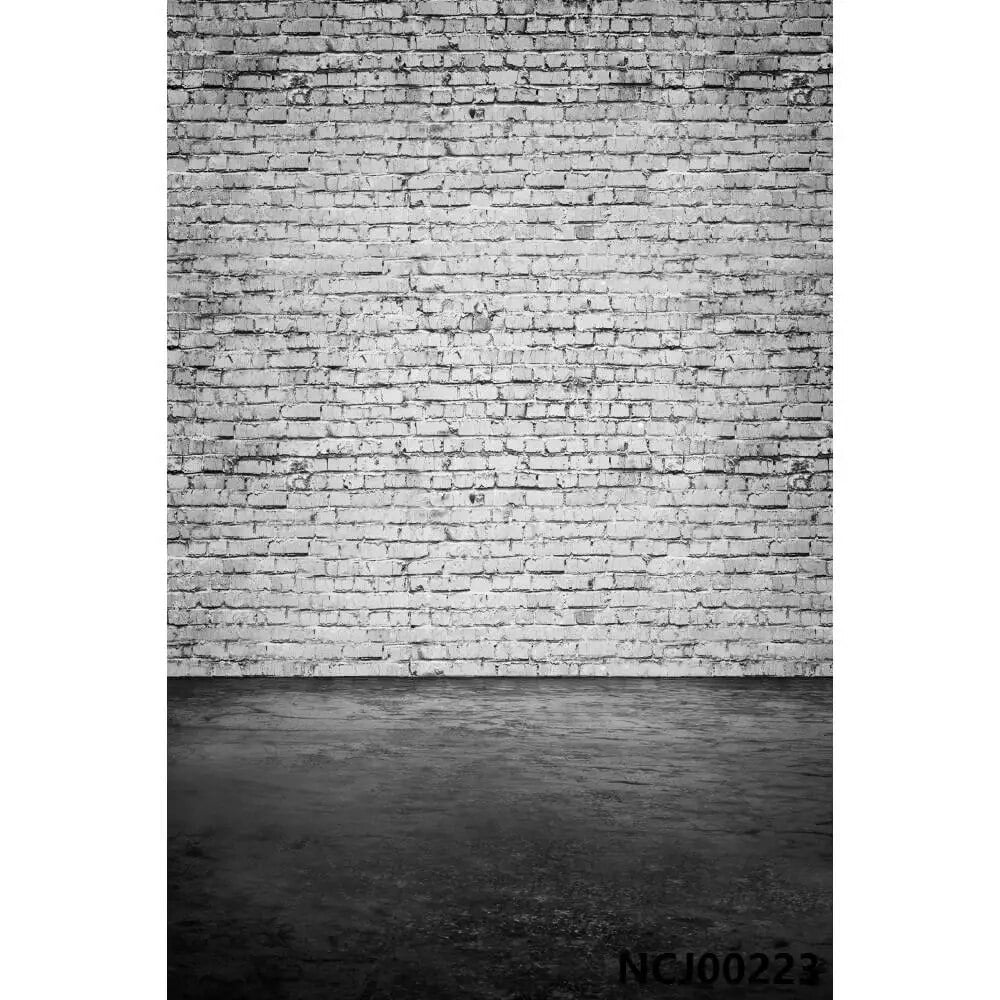 Laeacco Brick Wall Stones Grid Floor Grunge Vintage Portrait Photo ...