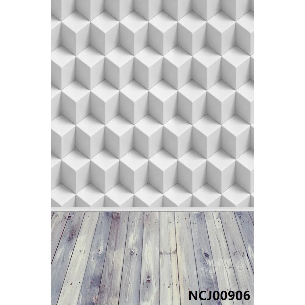 Laeacco Brick Wall Stones Grid Floor Grunge Vintage Portrait Photo ...