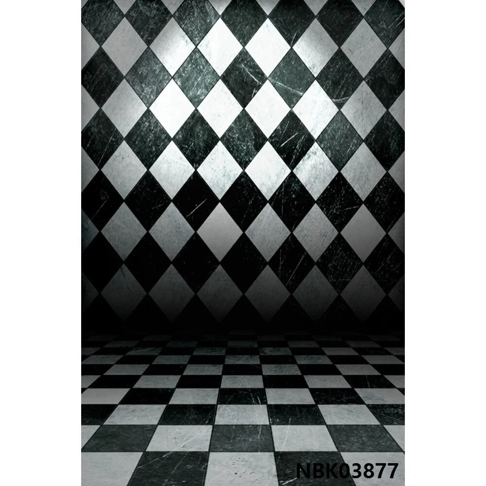 Laeacco Brick Wall Stones Grid Floor Grunge Vintage Portrait Photo ...