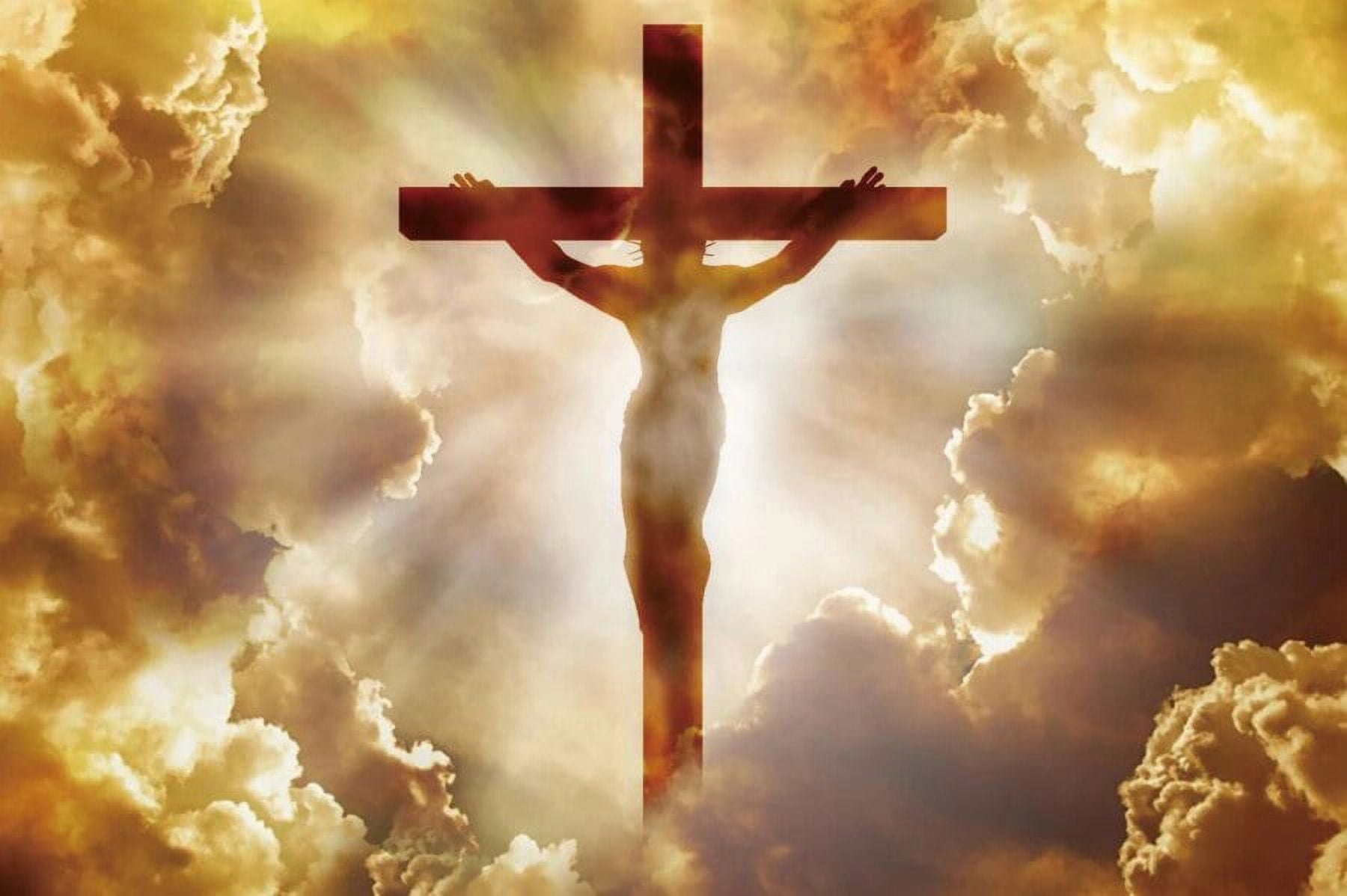 Laeacco Christ Jesus Cross Background Dusk Sunset Natural Scenery Room ...