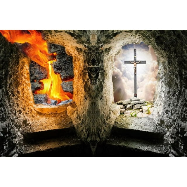Laeacco Christ Jesus Cross Background Dusk Sunset Natural Scenery Room ...