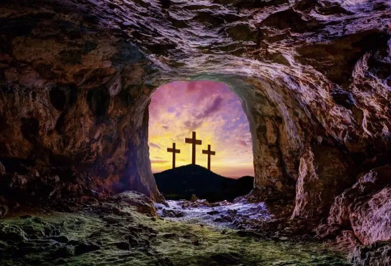 Laeacco Christ Jesus Cross Background Dusk Sunset Natural Scenery Room ...