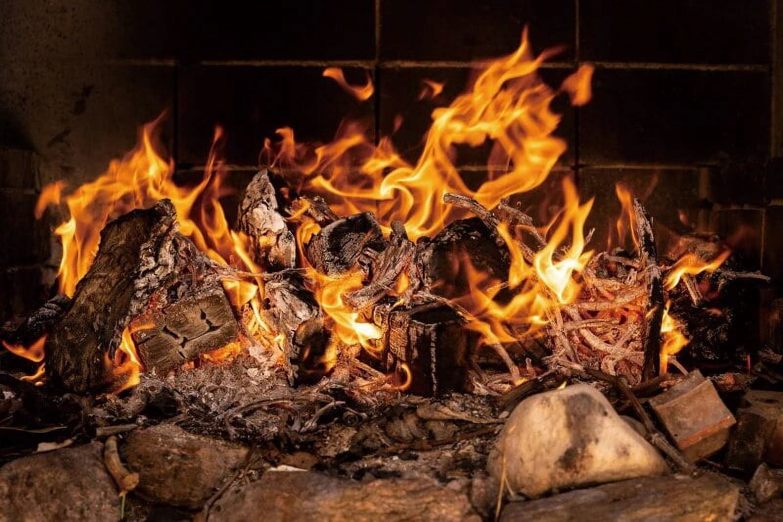 Laeacco Christmas Photocall Backdrops for Photography Fireplace Burning ...