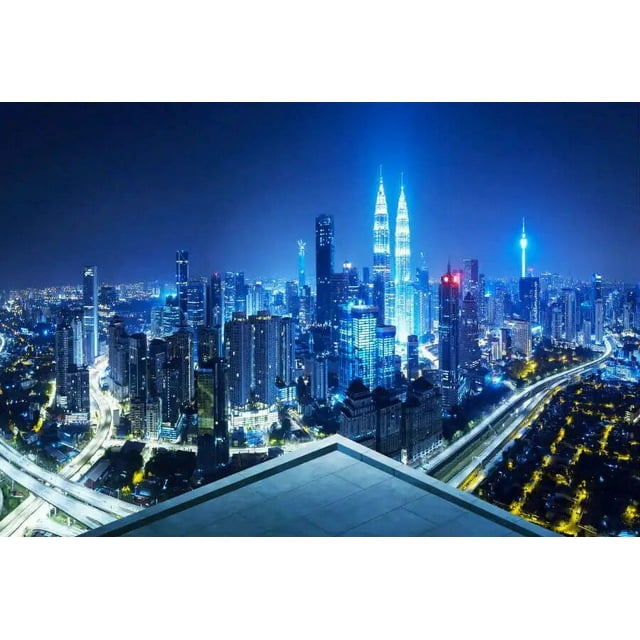 Laeacco City Light Building Photography Backdrops Baby Children Night ...