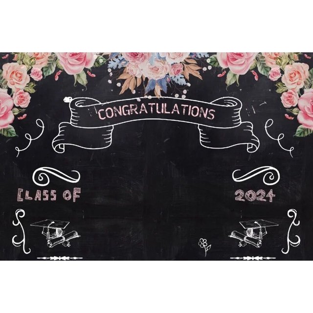 Laeacco Class of 2024 Congrats Grad Backdrop Sparkling Starlight ...