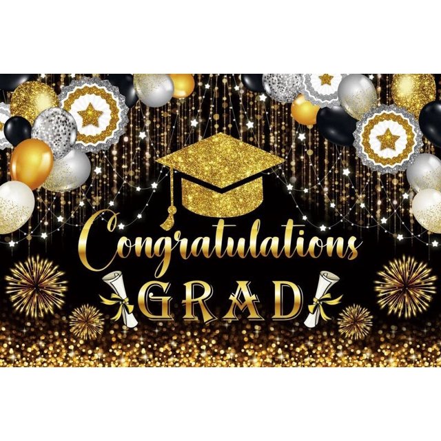 Laeacco Class of 2024 Congrats Grad Backdrop Sparkling Starlight ...