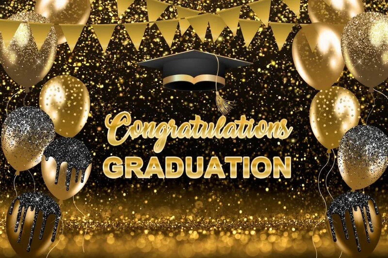 Laeacco Class of 2024 Congrats Grad Backdrop Sparkling Starlight Blackboard Students Portrait ...