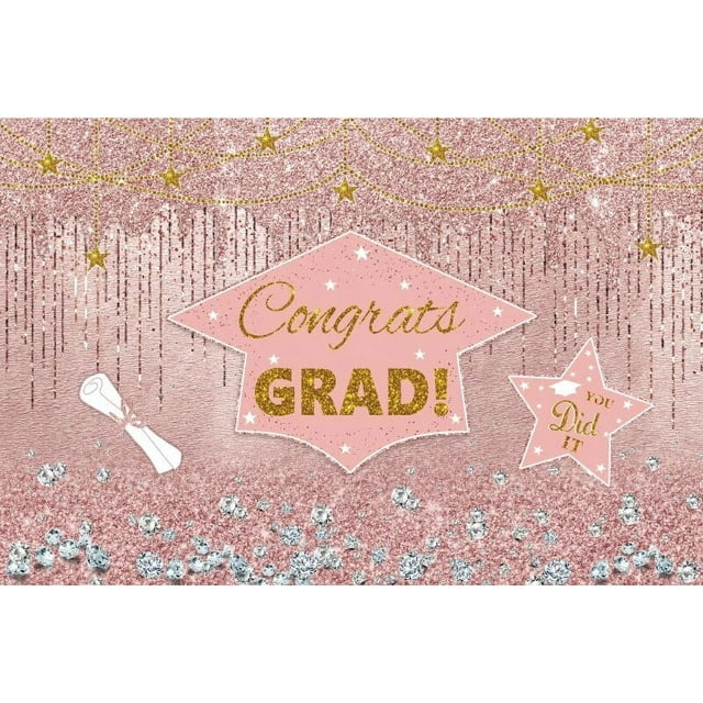 Laeacco Class of 2024 Congrats Grad Backdrop Sparkling Starlight ...