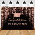Laeacco Congrats Grad Class of 2024 Backdrop Graduation Academic Cap ...