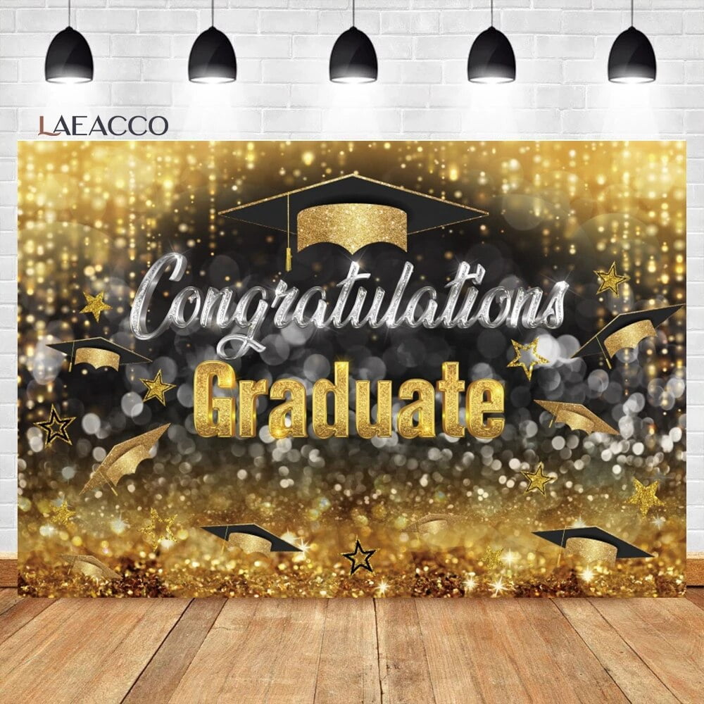 Laeacco Congrats Grad Class of 2024 Backdrop Graduation Academic Cap ...