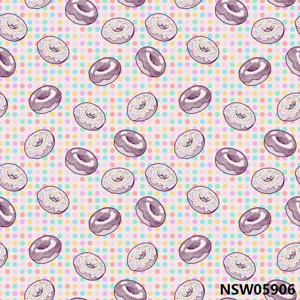 Laeacco Delicious Sweets Donuts Cakes Candy Party Poster Photographic ...