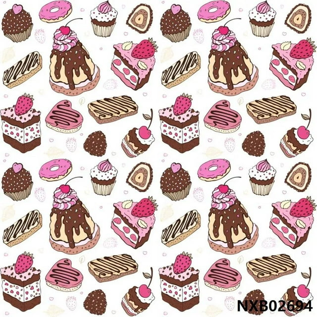 Laeacco Delicious Sweets Donuts Cakes Candy Party Poster Photographic ...