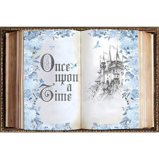 Laeacco Fairy Tale Book Backdrop Ancient Castle Princess Romantic Story ...