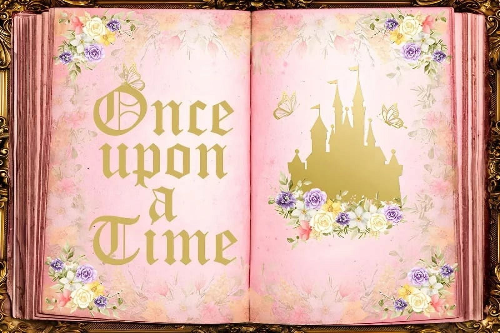 Laeacco Fairy Tale Book Backdrop Ancient Castle Princess Romantic Story ...