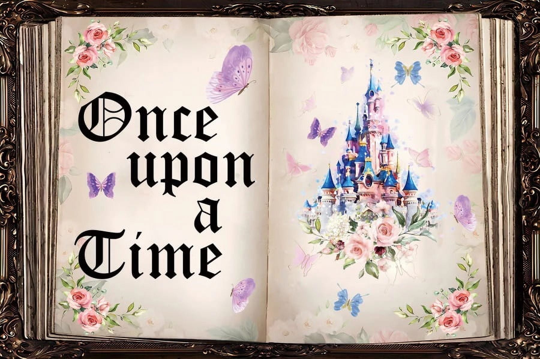 Laeacco Fairy Tale Book Backdrop Ancient Castle Princess Romantic Story ...