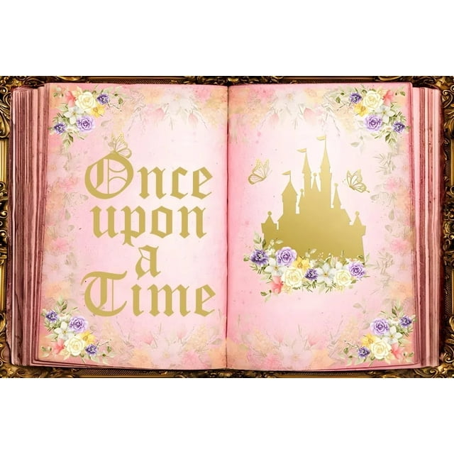 Laeacco Fairy Tale Book Backdrop Ancient Castle Princess Romantic Story ...