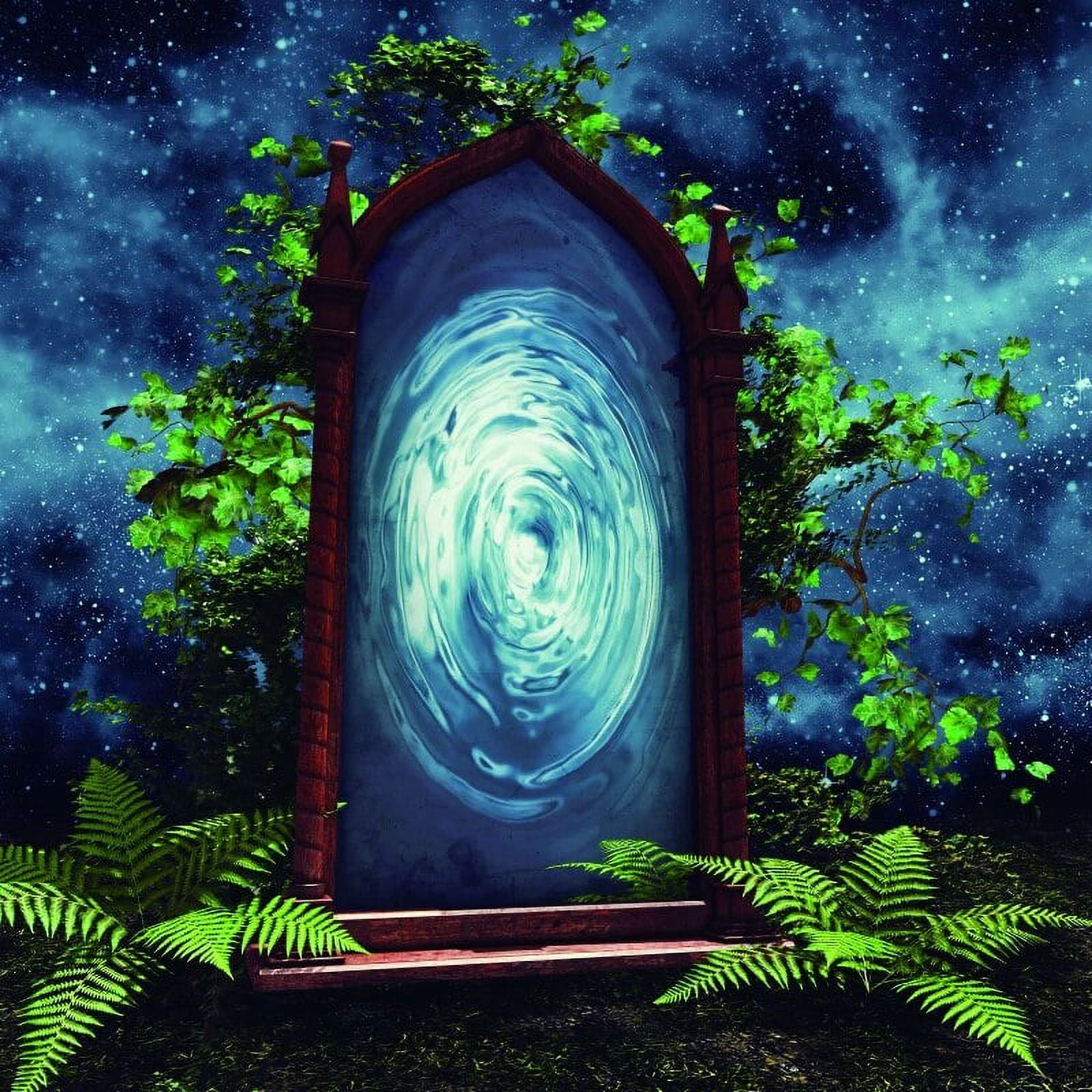 Laeacco Fairytale Scenery Magic Portal Colorful Flower Dreamy Garden ...