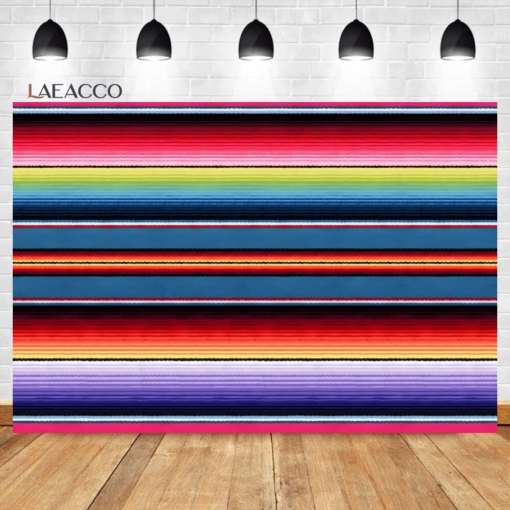 Laeacco Feliz Cumpleaños Backdrop Mexican Colorful Cinco De Mayo Taco ...