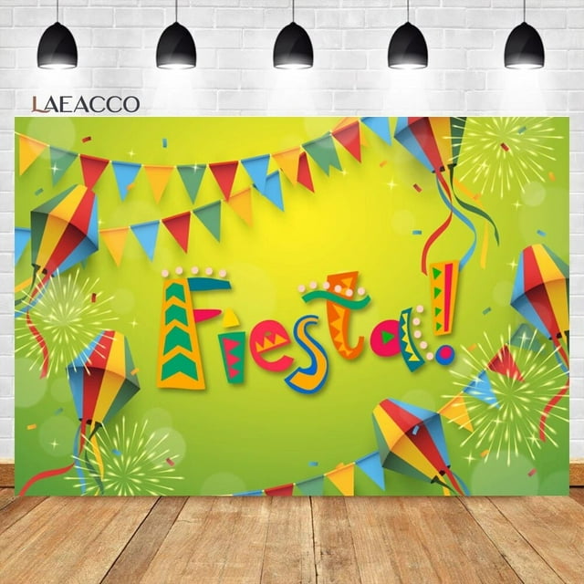 Laeacco Feliz Cumpleaños Backdrop Mexican Colorful Cinco De Mayo Taco ...
