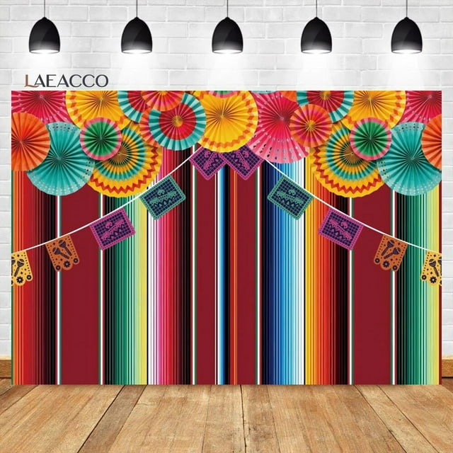Laeacco Feliz Cumpleaños Backdrop Mexican Colorful Cinco De Mayo Taco ...