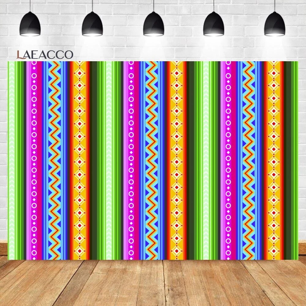 Laeacco Feliz Cumpleaños Backdrop Mexican Colorful Cinco De Mayo Taco ...