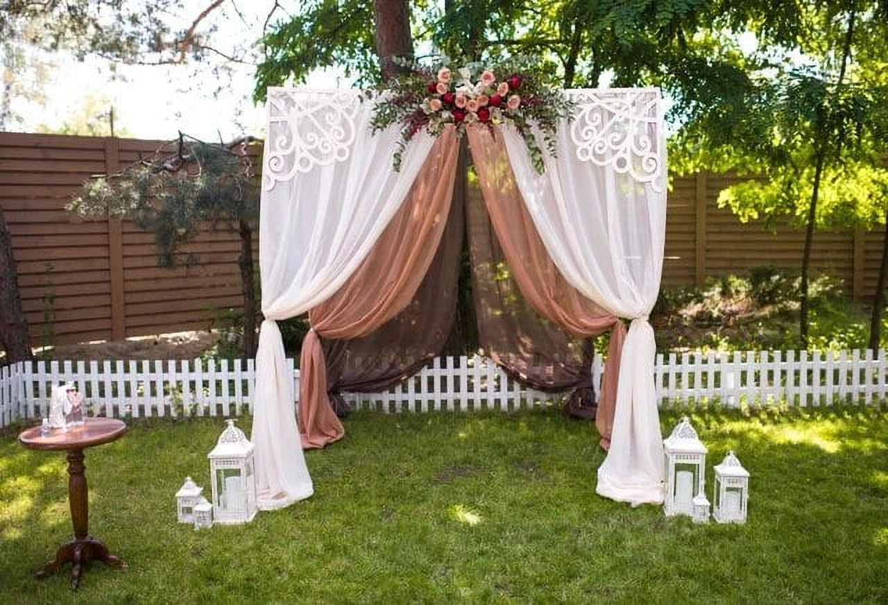 Laeacco Forest Wedding Photophone Pink Curtain Frame Flowers Grass ...