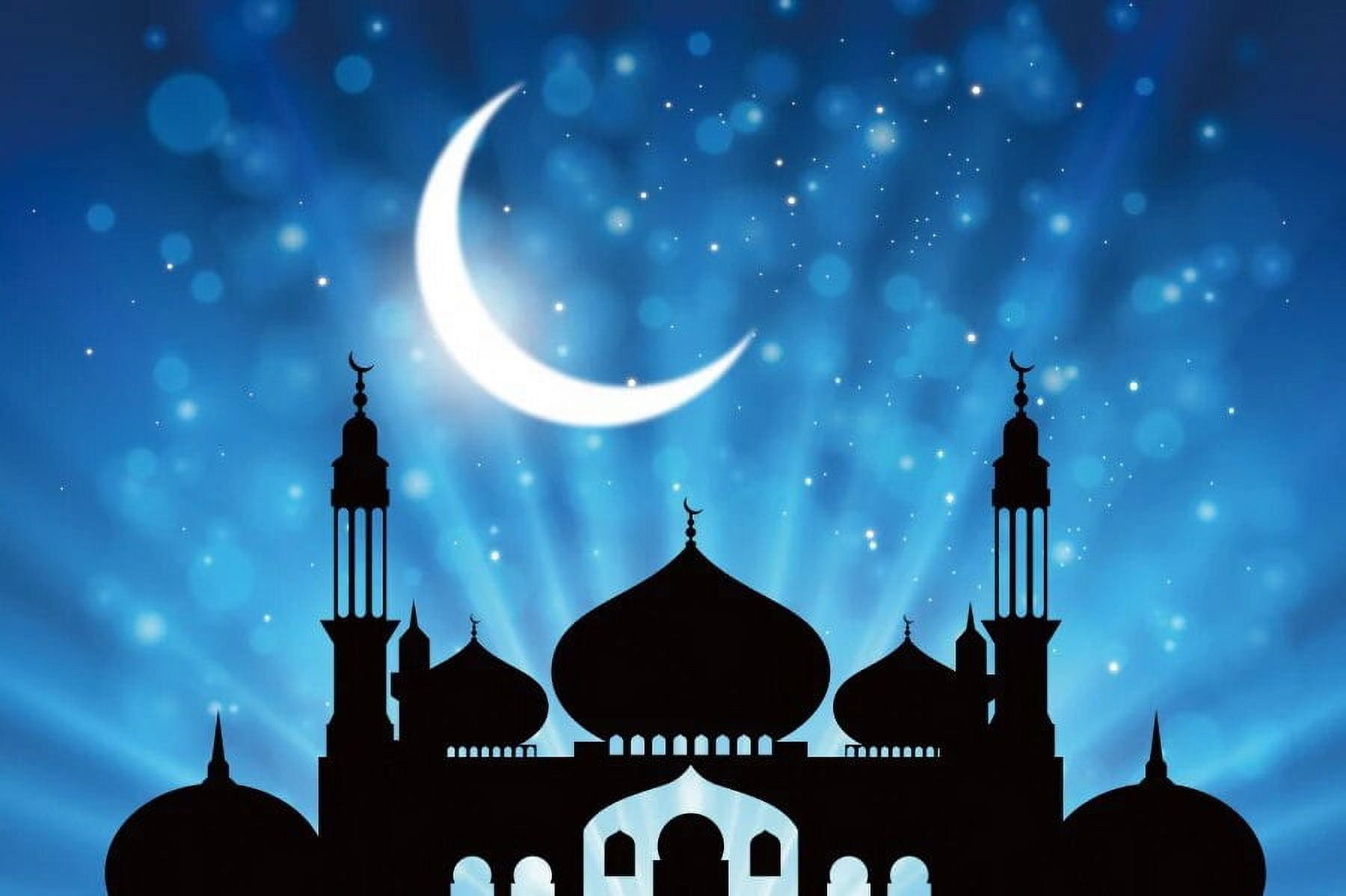 Laeacco Glitter Hajj Mubarak Background Ramadan Islamic Muslim Islam ...