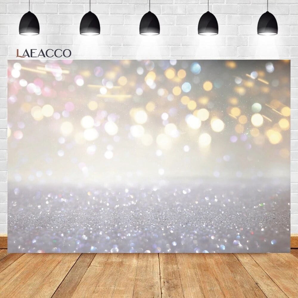Laeacco Golden Light Bokeh Glitter Newborn Birthday Portrait Custom ...