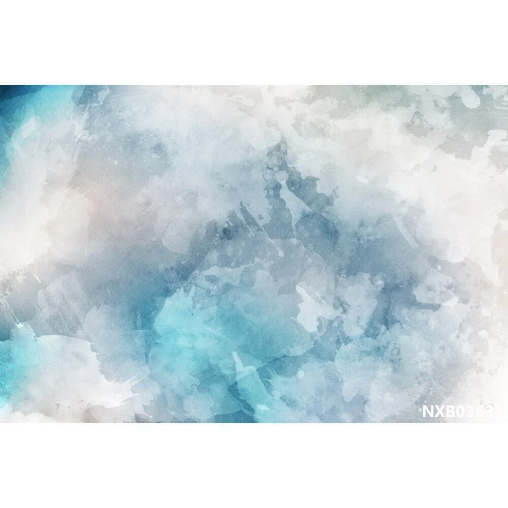 Laeacco Gradient Blue Solid Color Photography Backdrops Abstract Grunge ...