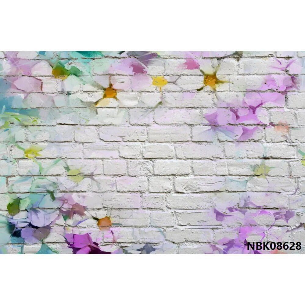 Laeacco Graffiti Brick Wall Grunge Vintage Portrait Retro Style ...