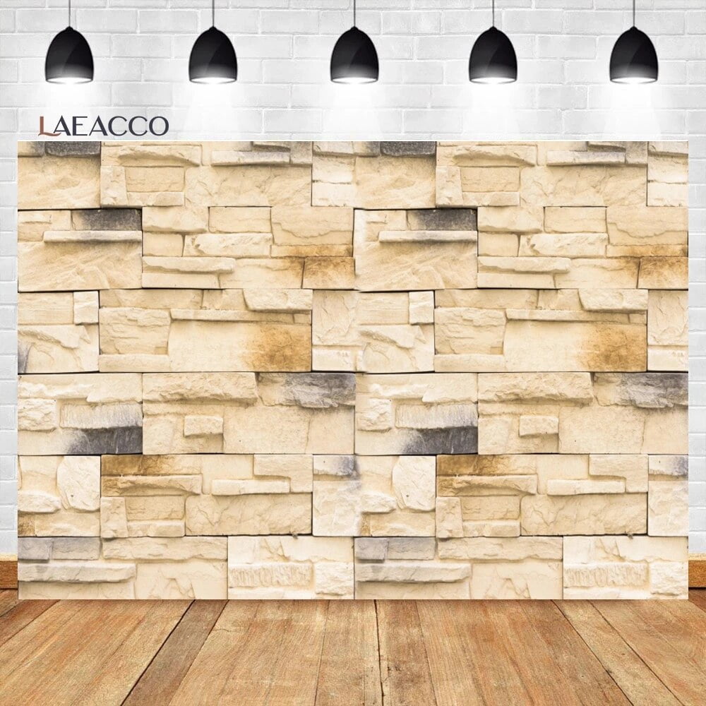 Laeacco Gray Stone Wall Backdrop Vintage Rustic Countryside Grunge ...