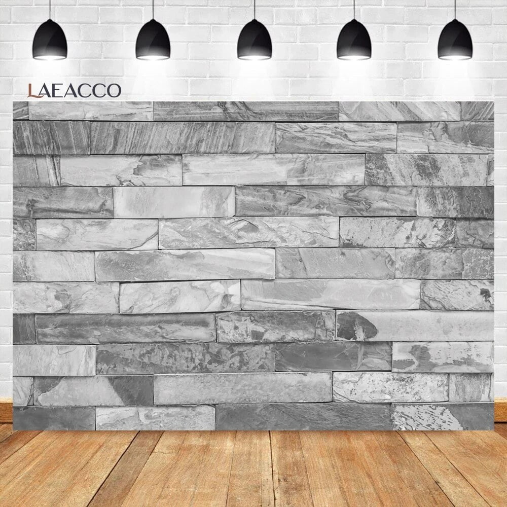 Laeacco Gray Stone Wall Backdrop Vintage Rustic Countryside Grunge ...