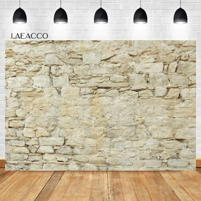 Laeacco Gray Stone Wall Backdrop Vintage Rustic Countryside Grunge ...