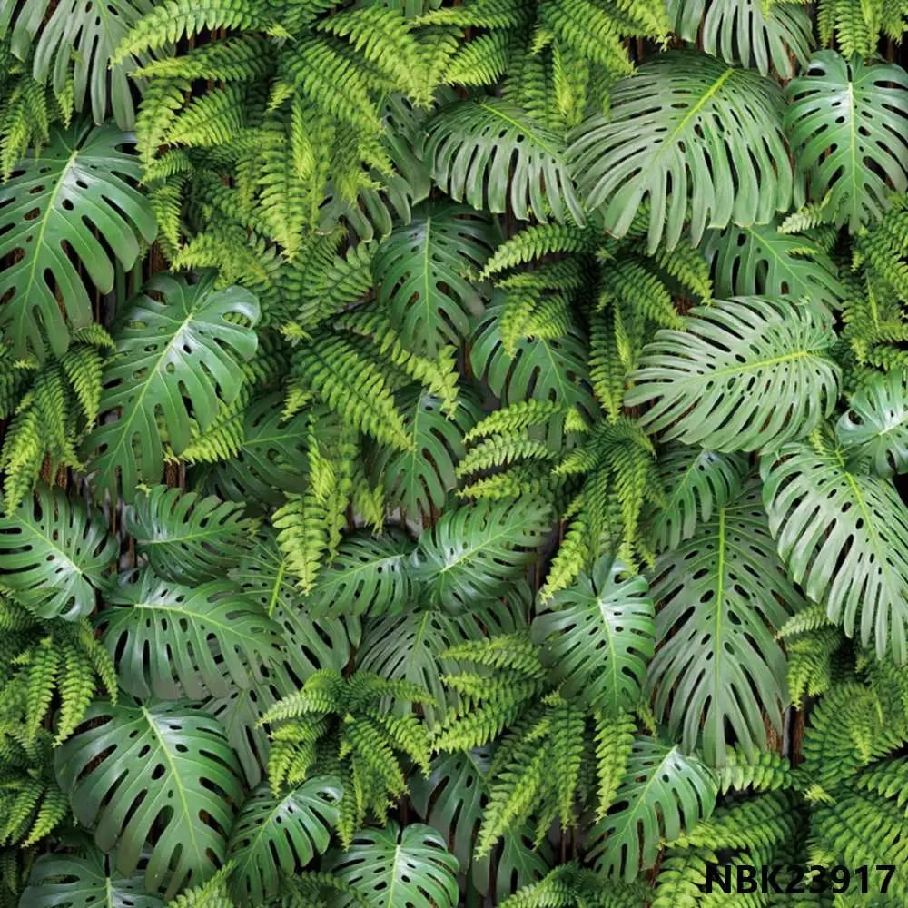 Laeacco Green Summer Tropical Palms Tree Leaves Wood Floor Baby Child ...