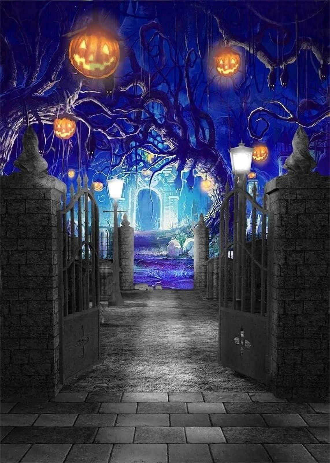 Laeacco Halloween Backdrops for Photography Old House Window Tree ...