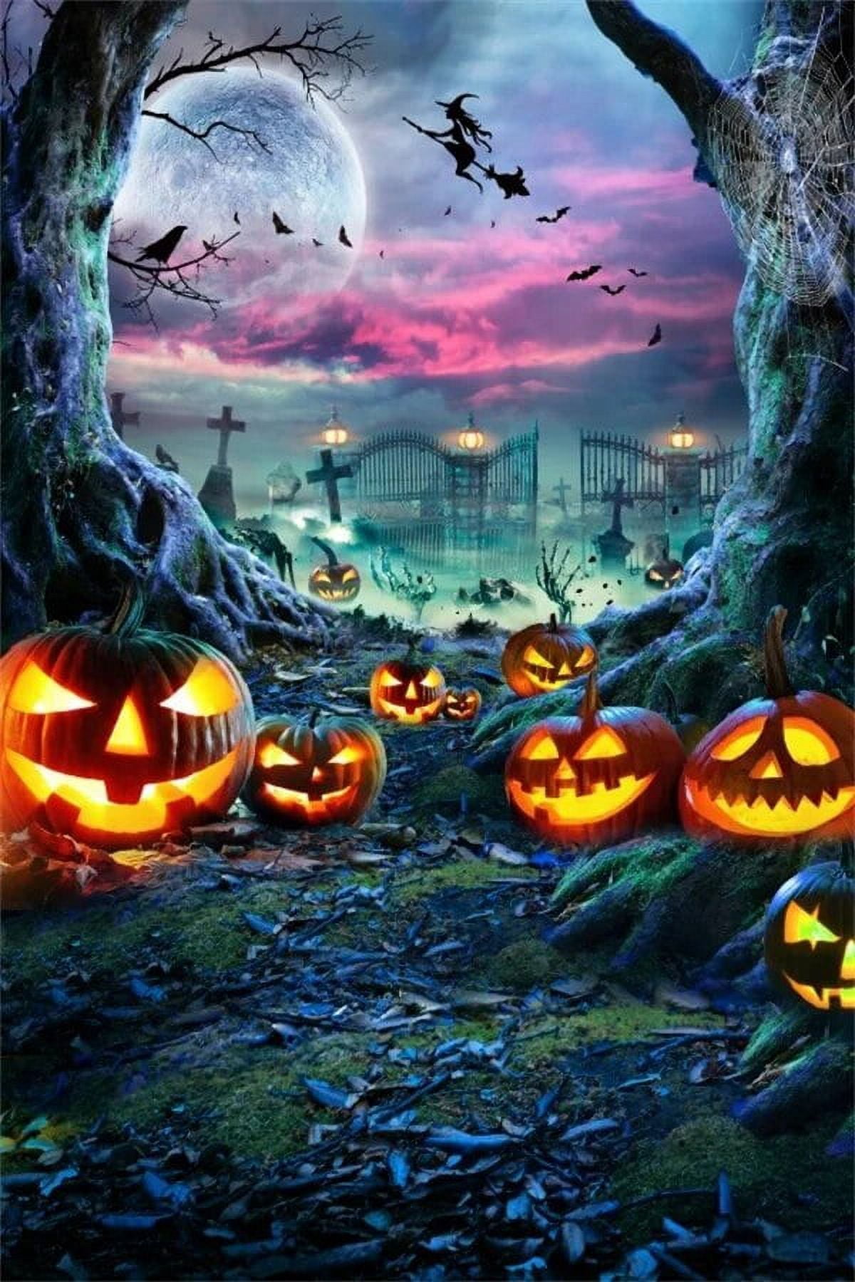 Laeacco Halloween Backdrops for Photography Old House Window Tree ...