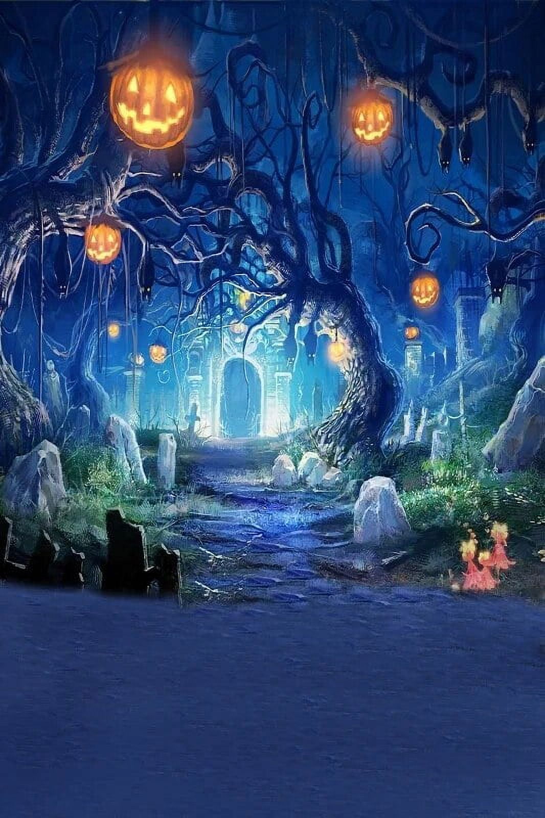 Laeacco Halloween Backdrops for Photography Old House Window Tree ...