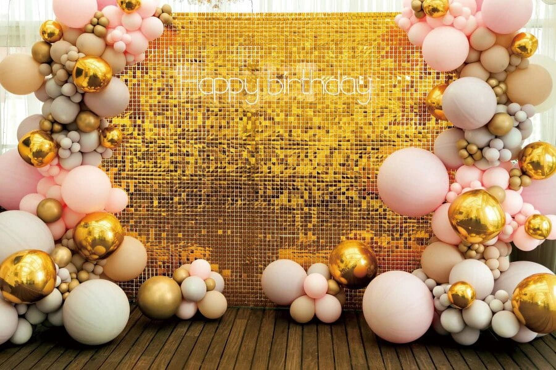 Laeacco Happy 40th Birthday Backdrop Black And Golden Glitter Gold ...