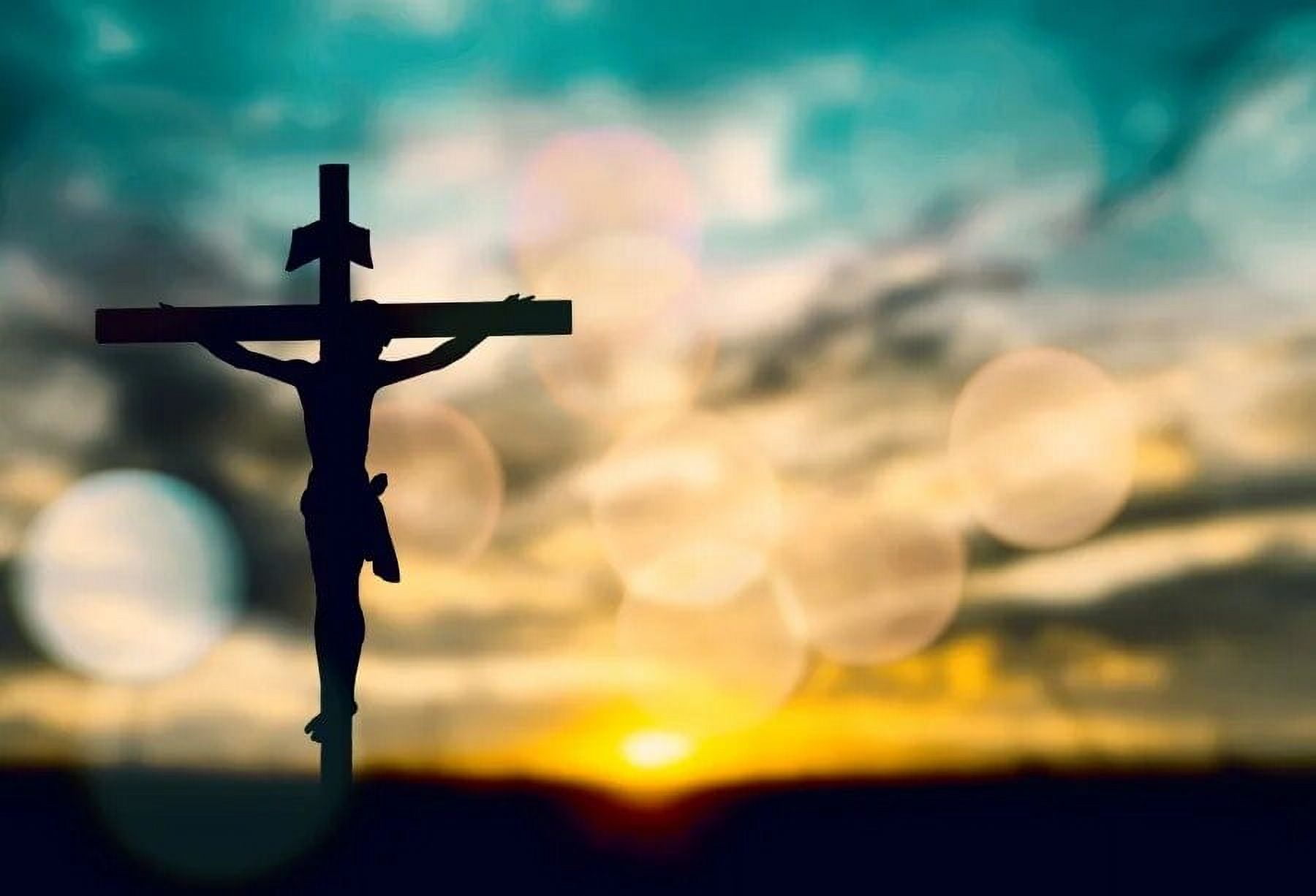 Laeacco Jesus Holy Bible Cross Background Dusk Nature Scenery Room ...