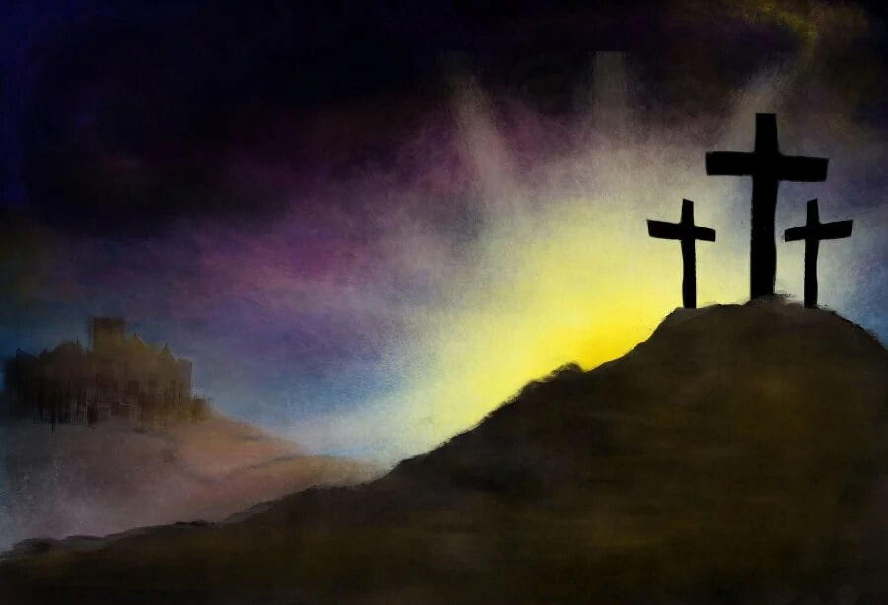 Laeacco Jesus Holy Bible Cross Background Dusk Nature Scenery Room ...