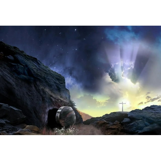 Laeacco Jesus Holy Bible Cross Background Dusk Nature Scenery Room ...