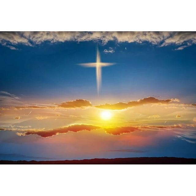 Laeacco Jesus Holy Bible Cross Background Dusk Nature Scenery Room ...