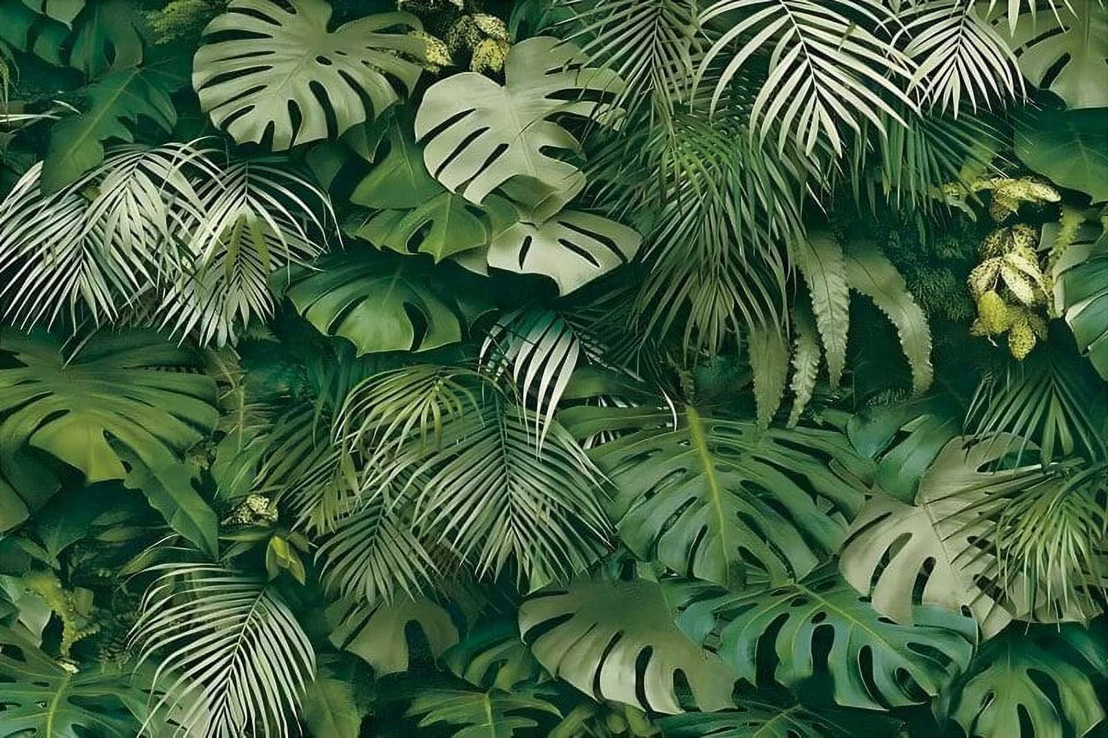 Laeacco Jungle Party Photography Backdrops Tropical Forest Green Leaves ...
