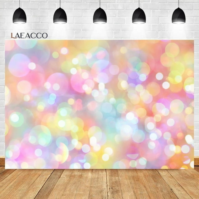 Laeacco Light Bokeh Shiny Spots Glitters Baby Portrait Photography Backdrops Backgrounds ...