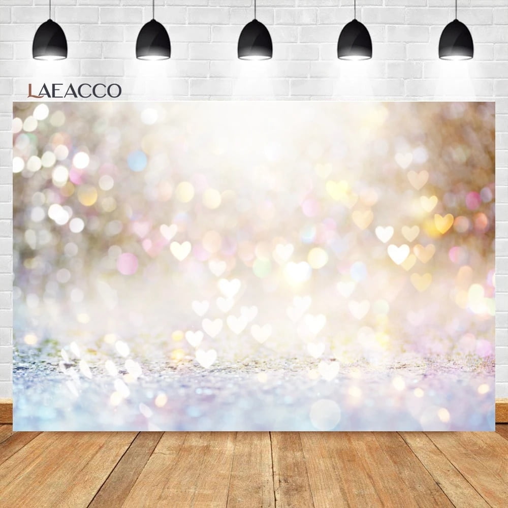 Laeacco Light Bokeh Shiny Spots Glitters Baby Portrait Photography Backdrops Backgrounds ...
